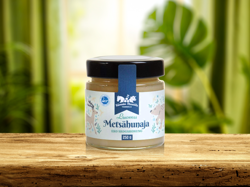 Könnön Maatila Luomu Metsähunaja makeuttaa teet ja leivonnaiset