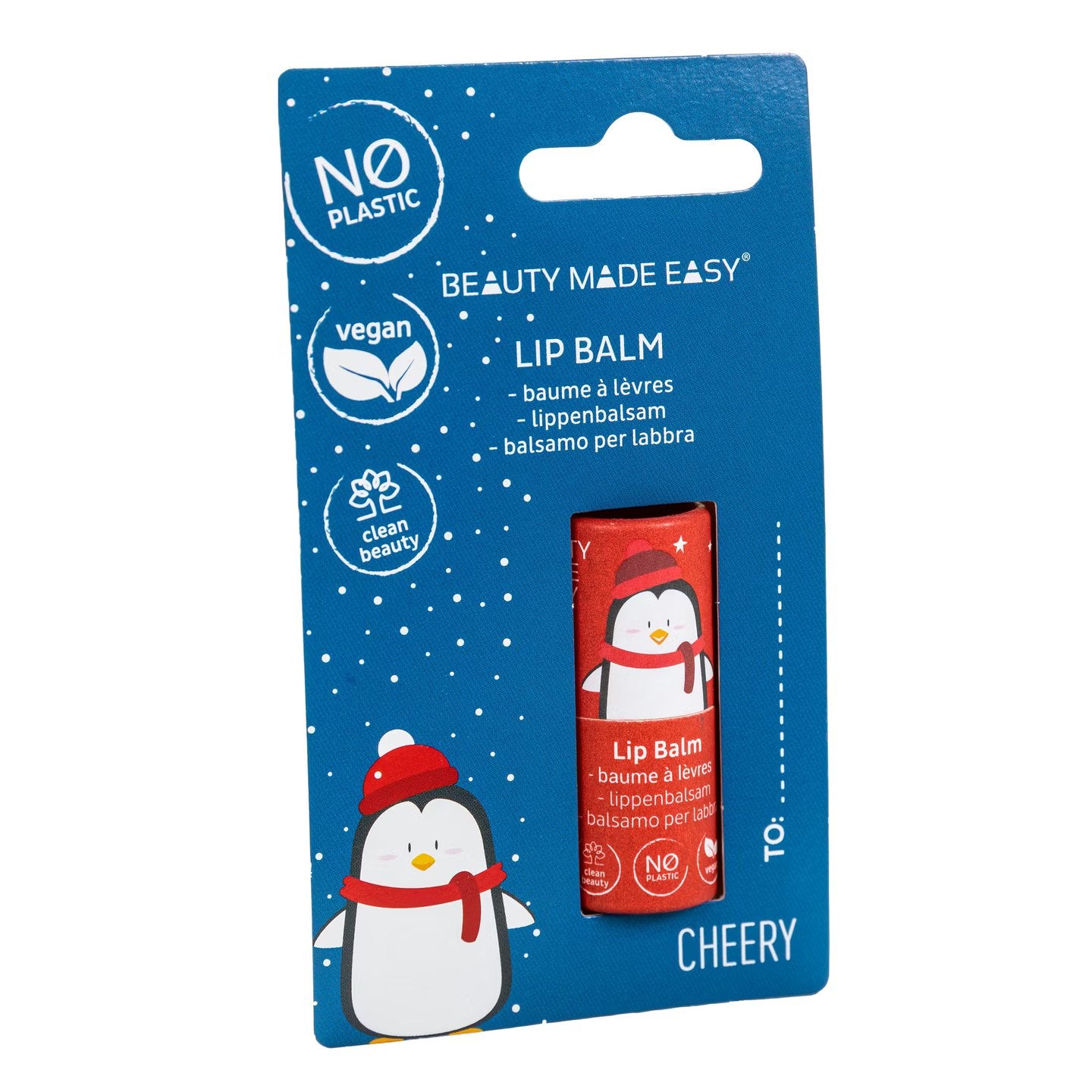 Beauty Made Easy Lip Balm Cheery | Muoviton & Vegaaninen 🎅