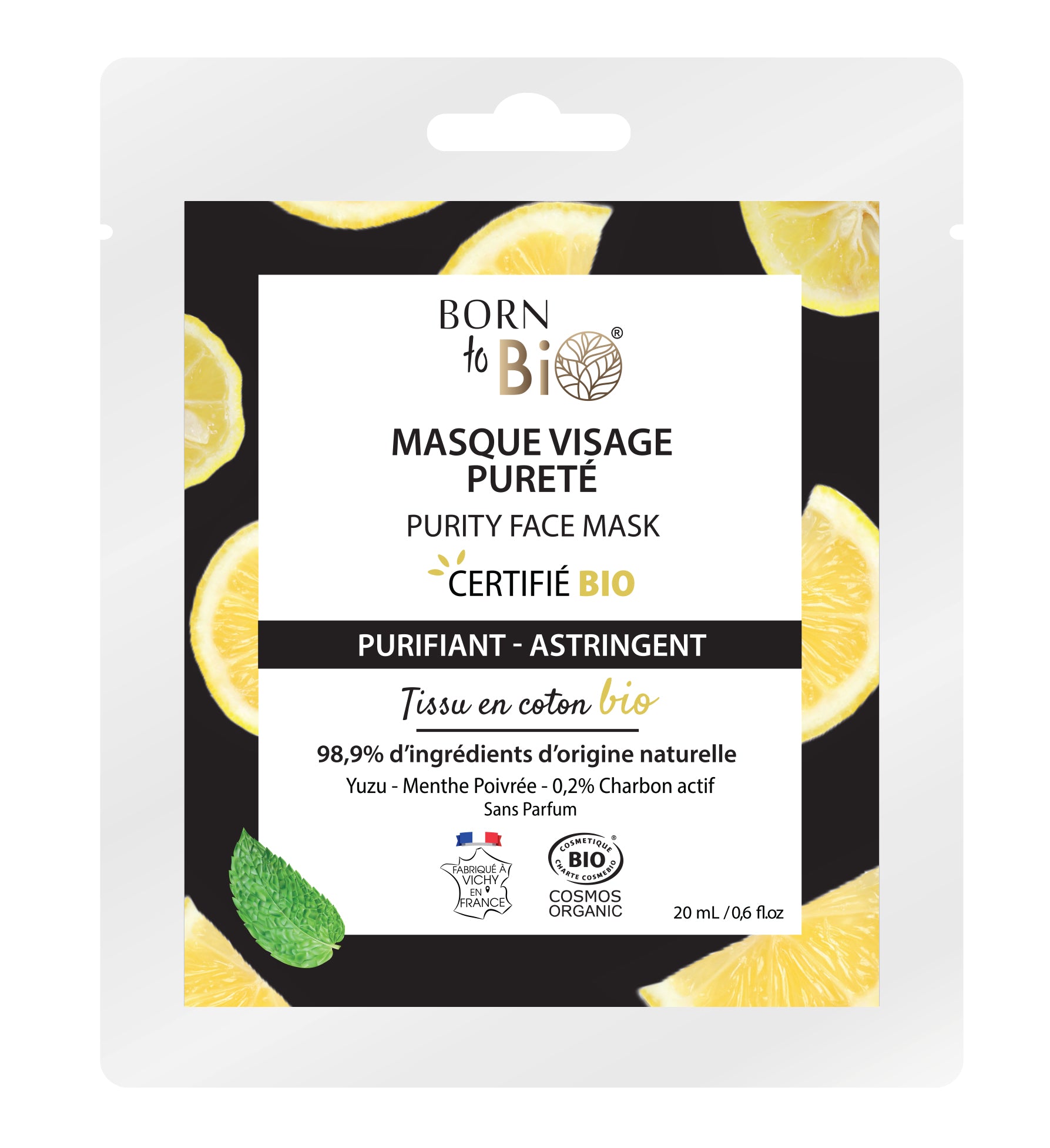 Born to Bio Yuzu Purity Face Sheet Mask | Puhdasta raikkautta