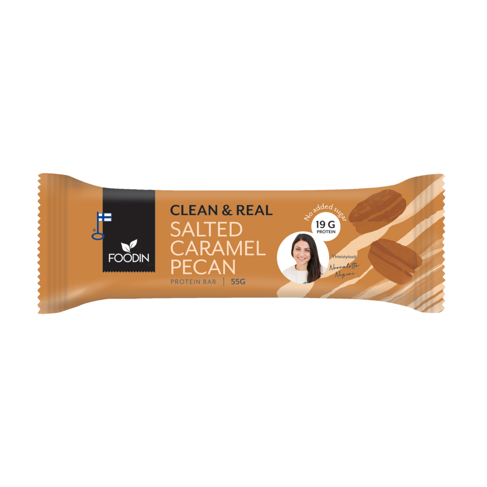 Foodin Clean & Real Protein Bar Salted Caramel Pecan 🏃‍♀️