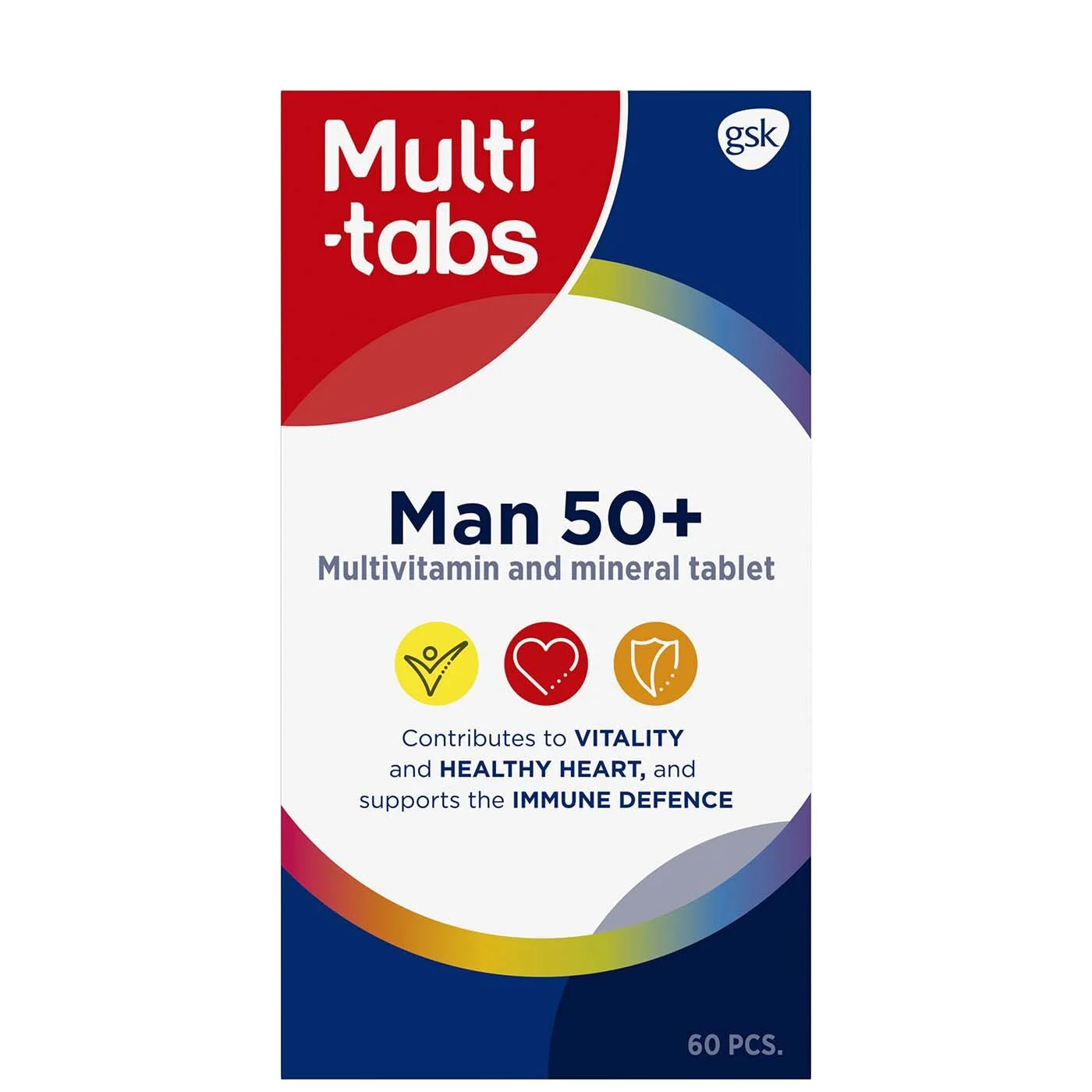 Multi-tabs Man 50+ | Apteekkimonivitamiini 50+ miehelle👨‍🦳