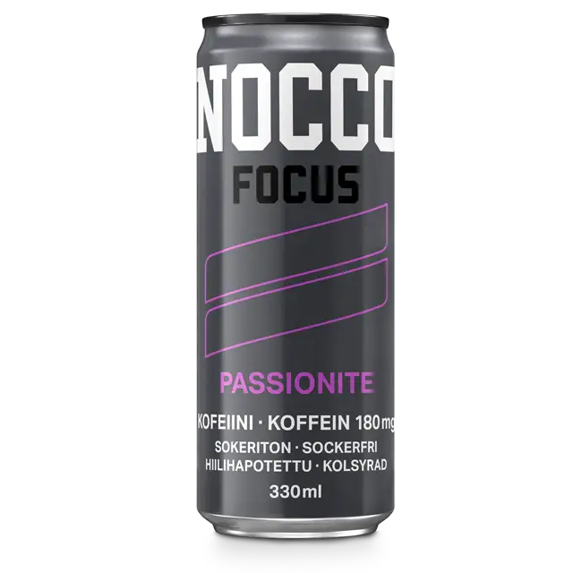 NOCCO FOCUS Passionite Energiajuoma 24-pack | Kirpeä potku ⚡