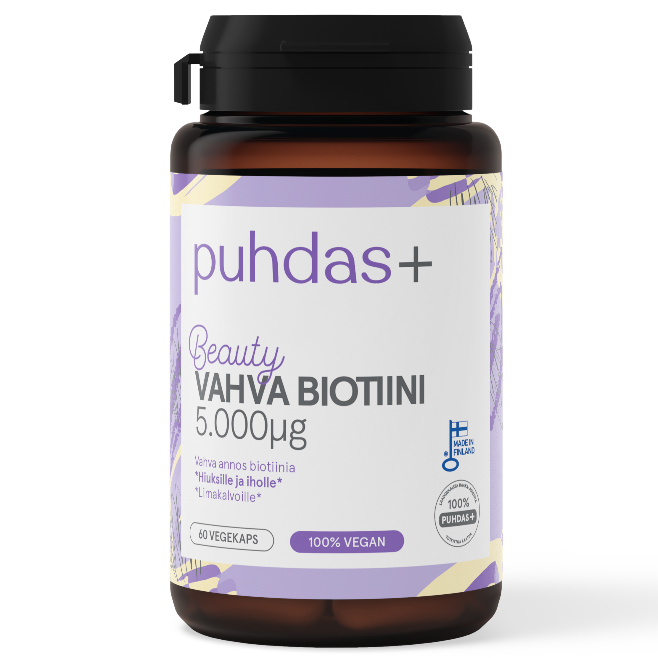 Puhdas+ Beauty Vahva Biotiini 5.000 µg | Kauneuden voima 💖