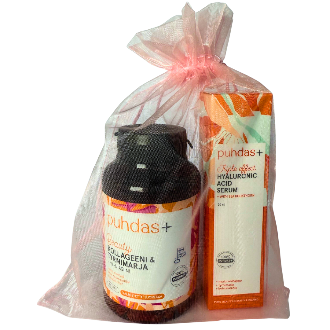 Puhdas+ Lahjapakkaus Kollageeni & Hyaluronihappo Tyrni 🧡