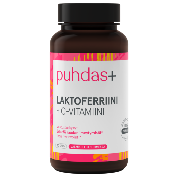 Puhdas+ Laktoferriini 200 mg + C-vitamiini 🥰