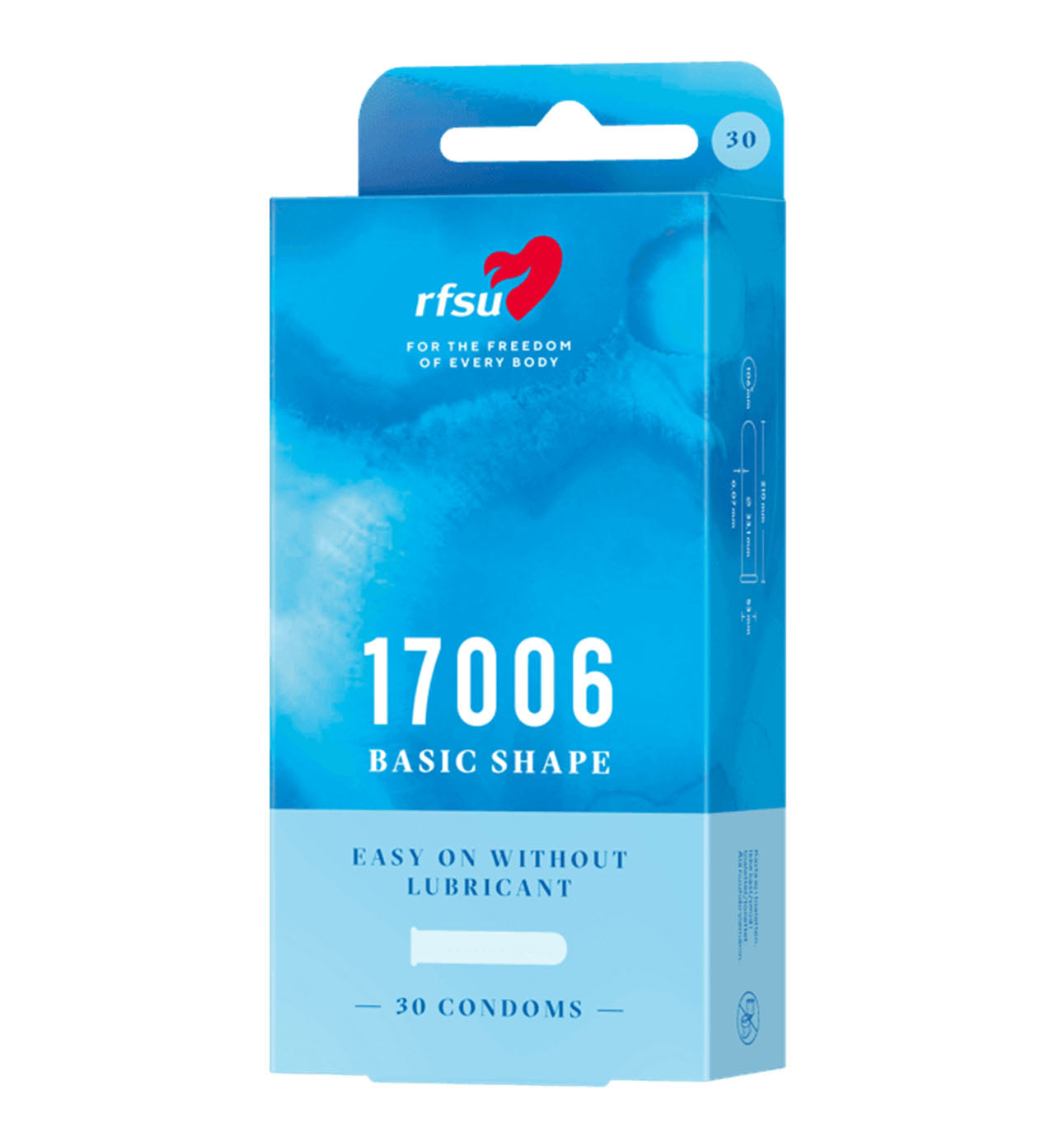 RFSU 17005 Basic Shape Kondomi | Liukuaineeton kondomi 🛡️