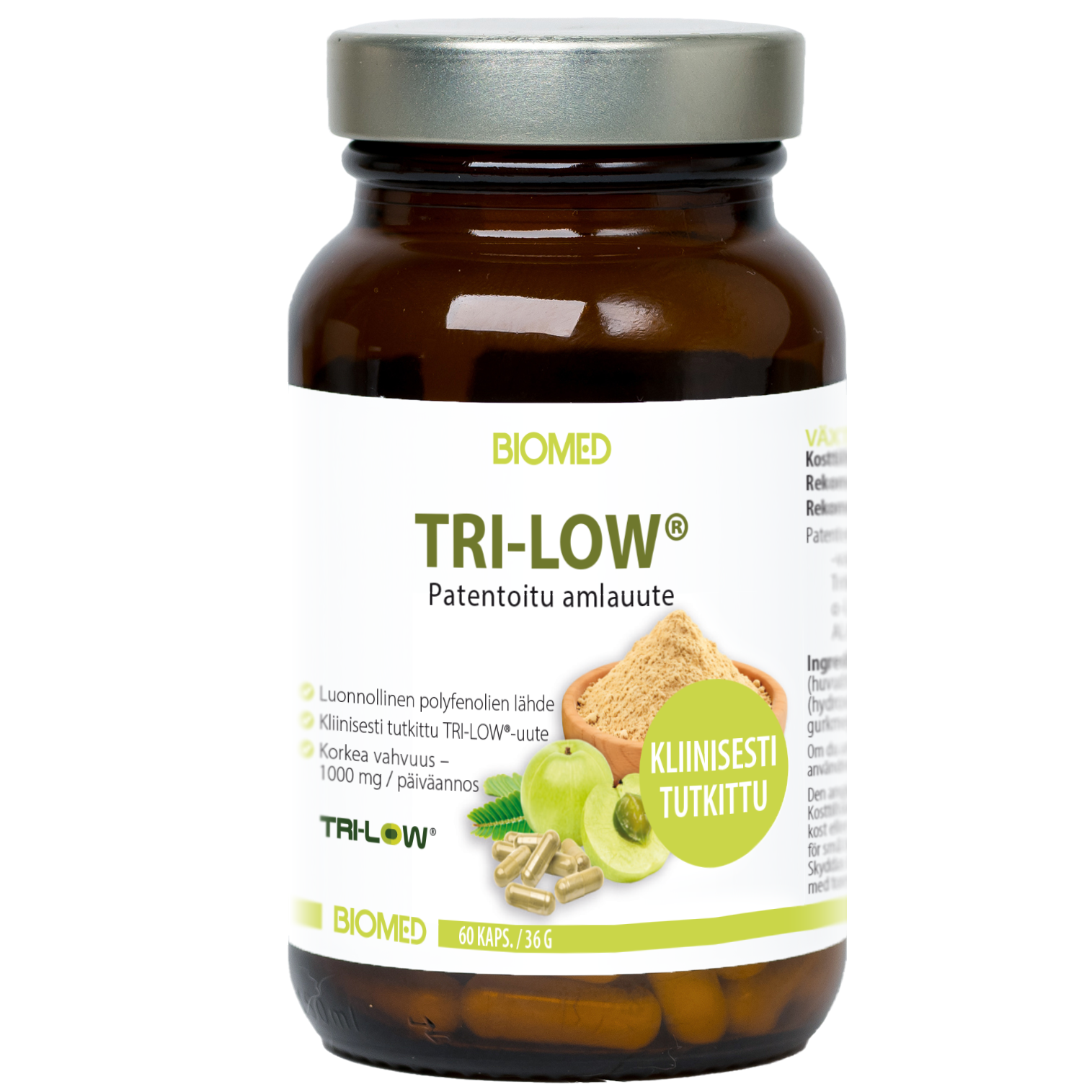 Biomed Tri-Low | Patentoitu amlauute täyden spektrin polyfenoleilla 💛