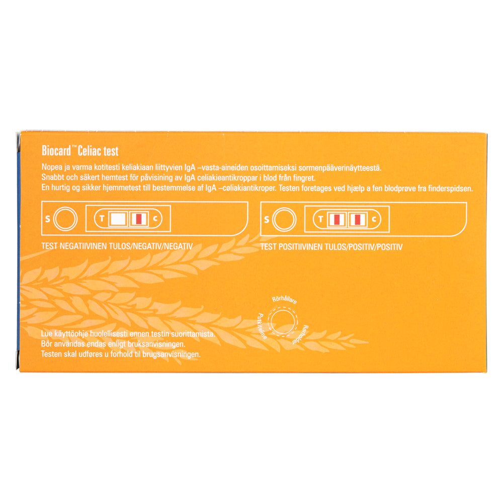 Biocard Keliakiatesti | Nopea ja luotettava kotitesti keliakiaan 💛